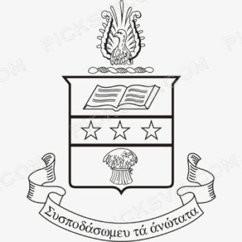 Alpha Chi Omega Black Crest SVG – Instant Digital Download