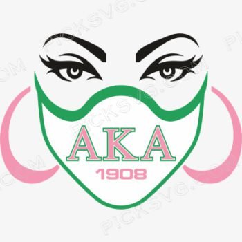 Alpha Kappa Alpha 1908 Masked Lady Svg - File for Cricut | PickSVG