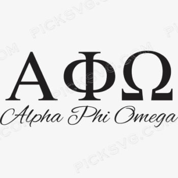 Alpha Phi Omega Letter Black Svg Free