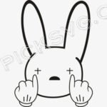 Bad Bunny Finger Svg - Digital Download