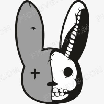 Bad Rabbit And Skull Svg Free