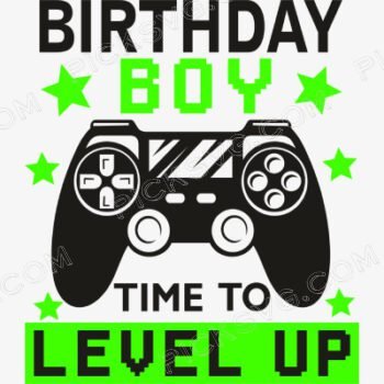 Birthday Boy Time To Level Up Svg Free