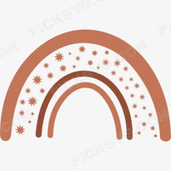 Boho Rainbow Star Svg Free