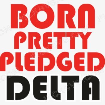 Bora Pretty Pledged Delta Svg - File for Cricut | PickSVG