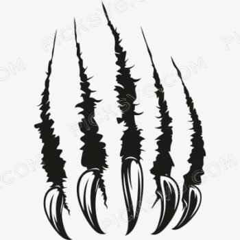 Claw Scratches Black Svg - File for Cricut | PickSVG