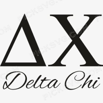 Delta Chi Letter Logo Svg Free