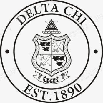 Delta Chi Crest Circle Black Svg - Digital Download Free