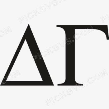 Delta Gamma Greek Letter Svg - File for Cricut | PickSVG