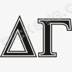 Delta Gamma Letter Outline Svg Free