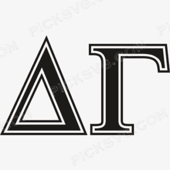 Delta Gamma Letter Outline Svg - Digital Download Free