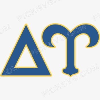 Delta Upsilon Letter Svg Free