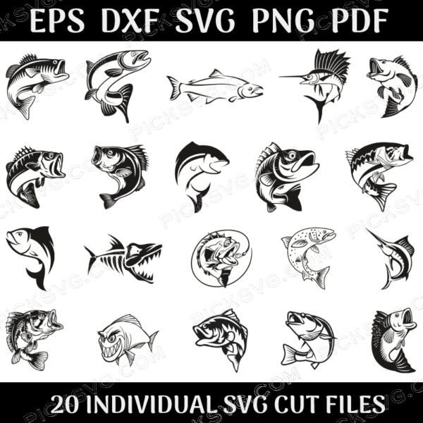 Fishing Bundle Svg - File for Cricut | PickSVG
