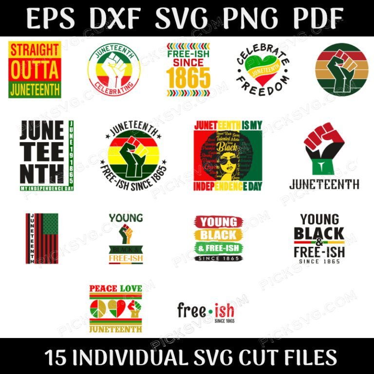 Juneteenth Bundle Svg - File for Cricut | PickSVG