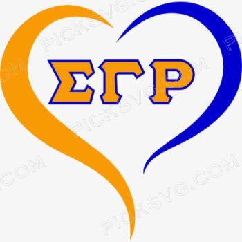 Love Sigma Gamma Rho Heart Svg Free