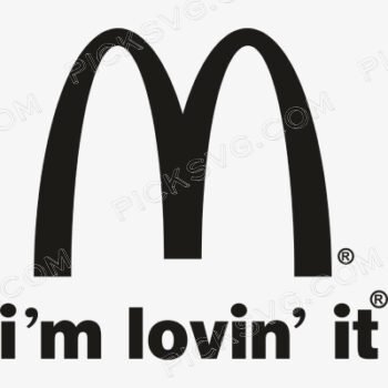 McDonalds I m Lovin it Black Logo SVG for Cricut | PickSVG