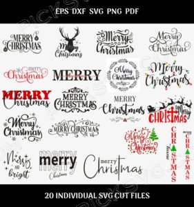 Merry Christmas Bundle Svg Free