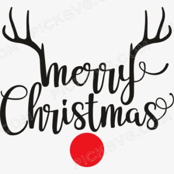 Merry Christmas Reindeer Svg Free