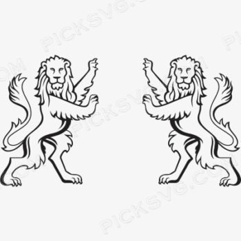 Modelo Lion Black Svg Free