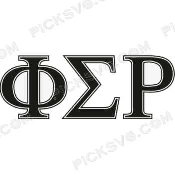Phi Sigma Rho Letter Black Svg Free