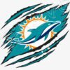 Ripped Miami Dolphins Logo Svg - File for Cricut | PickSVG