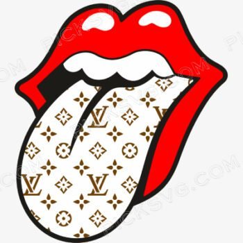 Rolling Lips Tongue Louis Vuitton Pattern Svg - File for Cricut | PickSVG