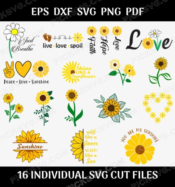 Sunflower Bundle Svg Free