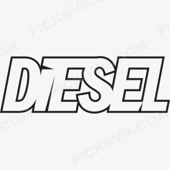 Diesel Letter Outline Svg - File for Cricut | PickSVG