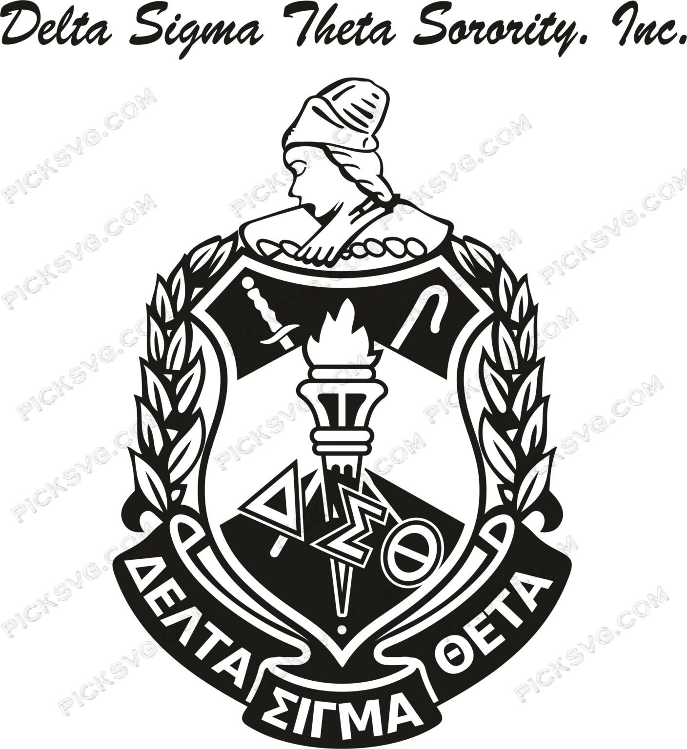 Delta Sigma Theta Sorority Inc SVG, PDF, PNG, EPS, DXF Free