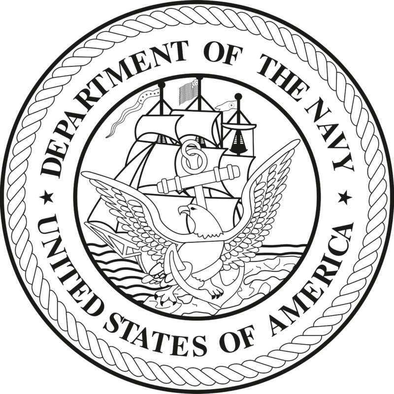 Department Of The Navy United States Black SVG, PDF, PNG, EPS, DXF Free