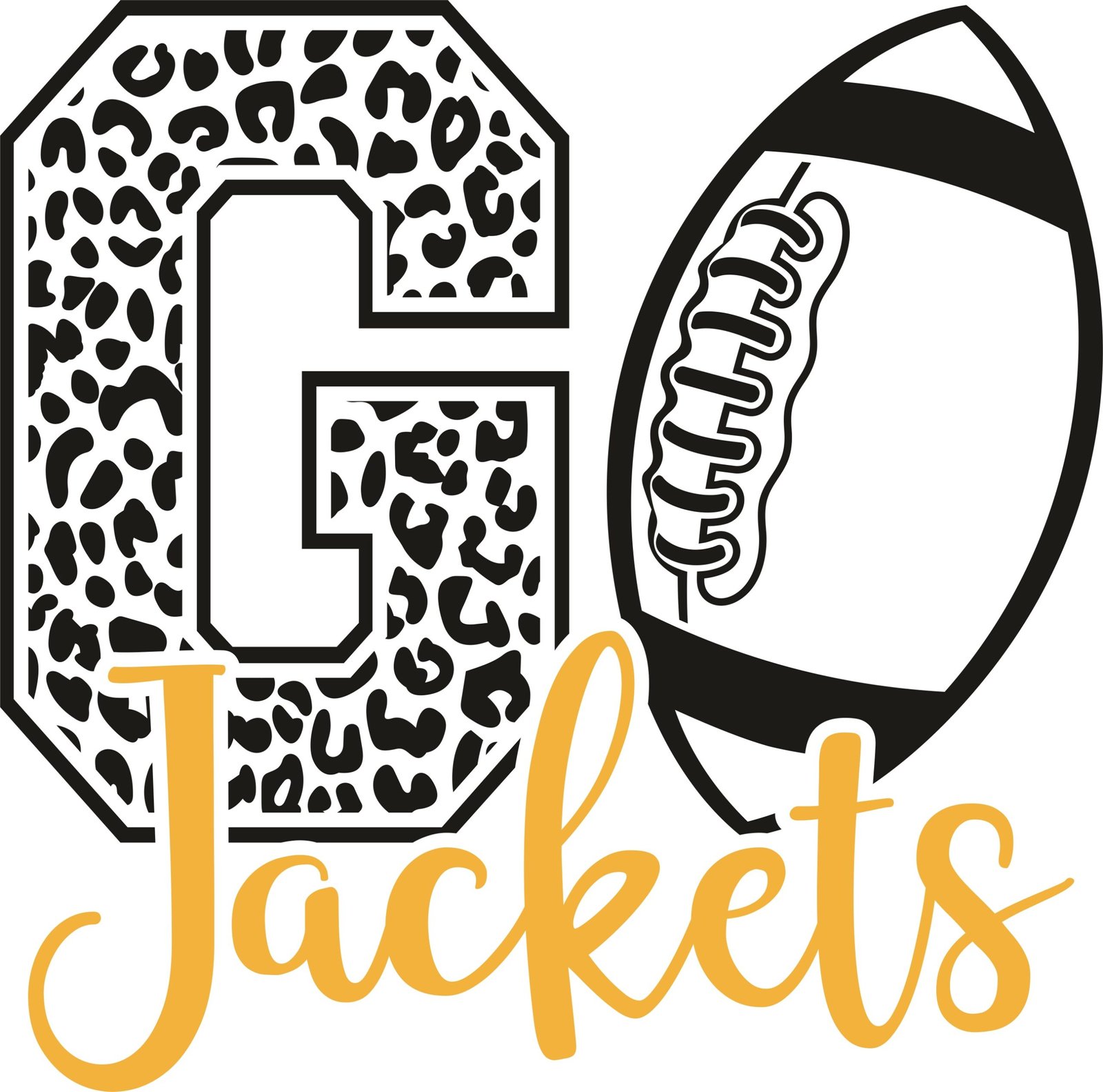 Go Jackets Football SVG, PDF, PNG, EPS, DXF Free